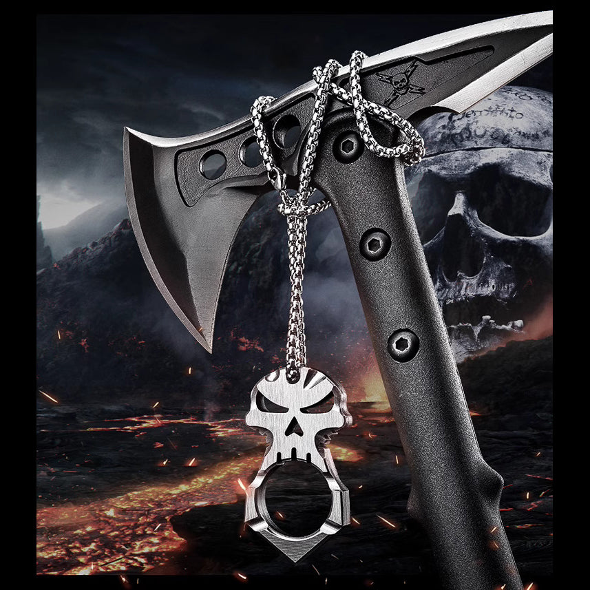2025 New TC4 Titanium Skull Head Single Finger Knuckle Duster – Cakra ...