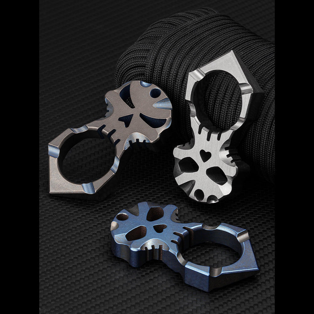 2025 New TC4 Titanium Skull Head Single Finger Knuckle Duster – Cakra ...