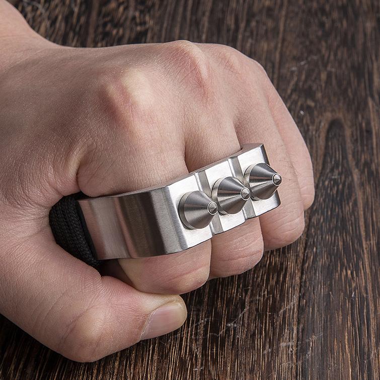 Two Finger Brass Knuckles Stainless Steel – Cakra EDC Gadgets