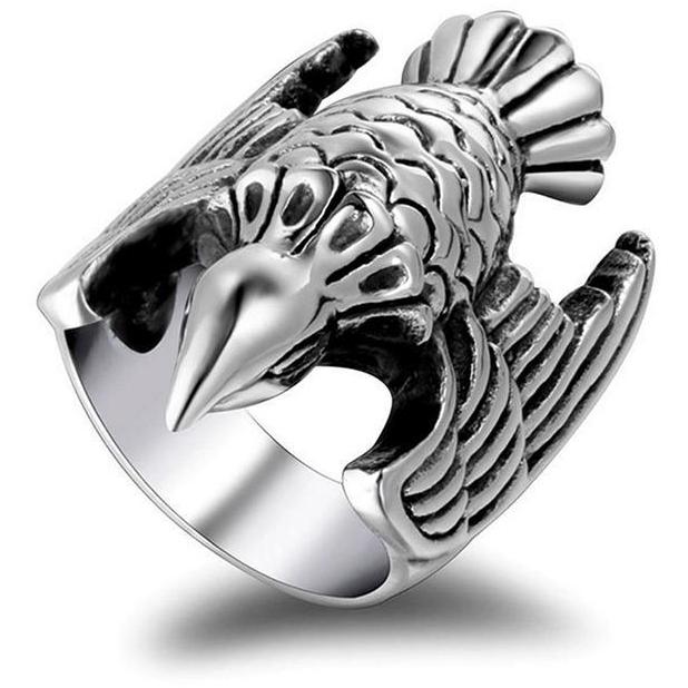 Silver Eagle Full Stainless Steel Self Defense Ring Jewelry – Cakra EDC ...