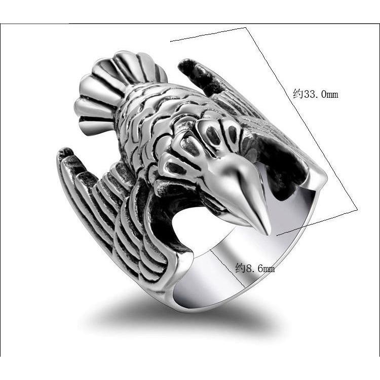 Silver Eagle Full Stainless Steel Self Defense Ring Jewelry – Cakra EDC ...