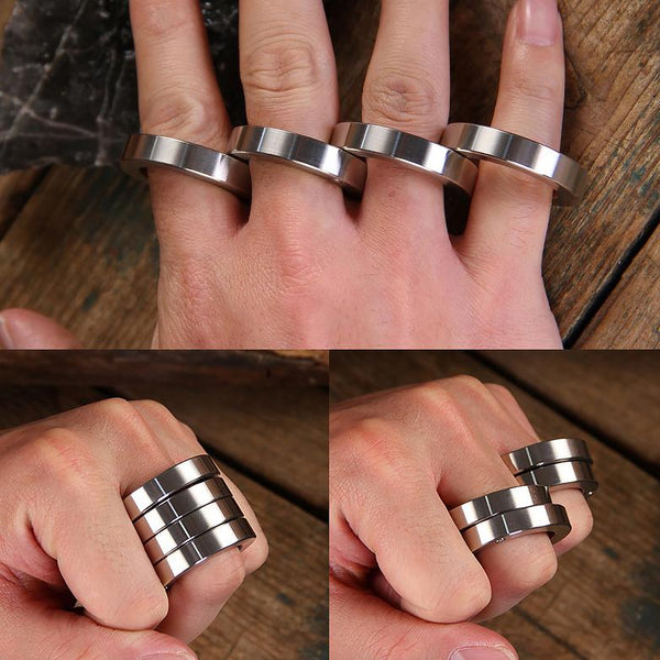 Zinc Alloy Folding Brass Knuckles Self Defense Tools For Women Cakra EDC Gadgets